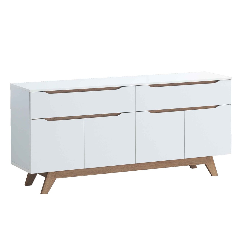 BUFETERO SIMONA-MFC 7716# BLANCO# 160X40X75CM 2CJ | Econoprecios